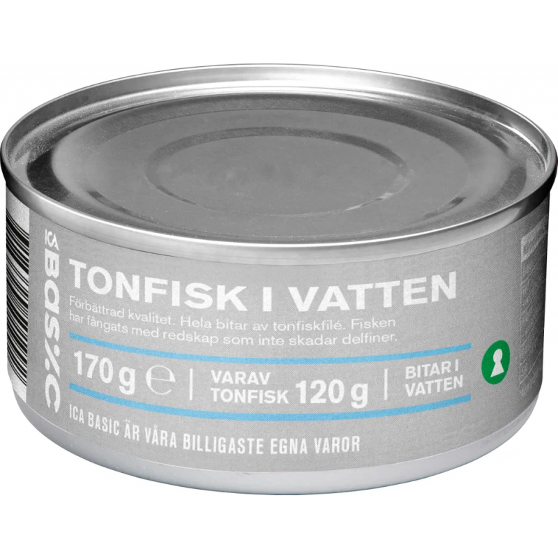 Köp Tonfisk i vatten 170g ICA Basic online | buyersclub.se