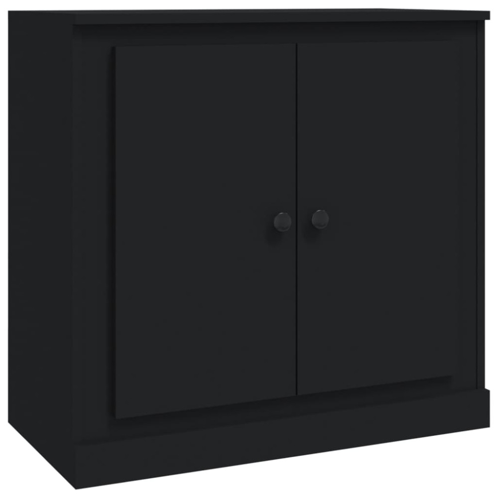 Förvaringsskåp svart 70x35,5x67,5 cm konstruerat trä – Köp t...