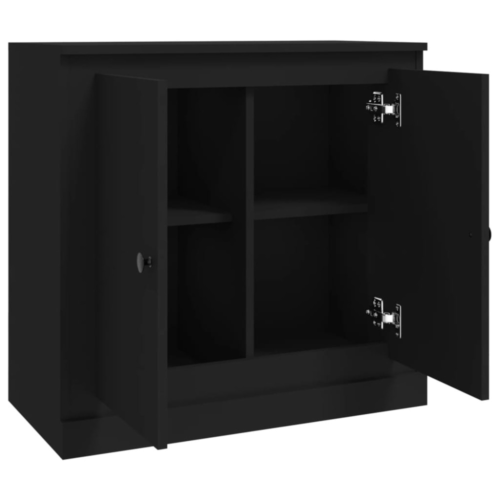 Förvaringsskåp svart 70x35,5x67,5 cm konstruerat trä – Köp t...
