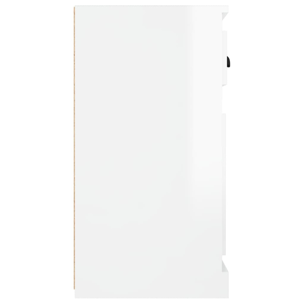 Köp Förvaringsskåp vit högglans 70x35,5x67,5 cm konstruerat...