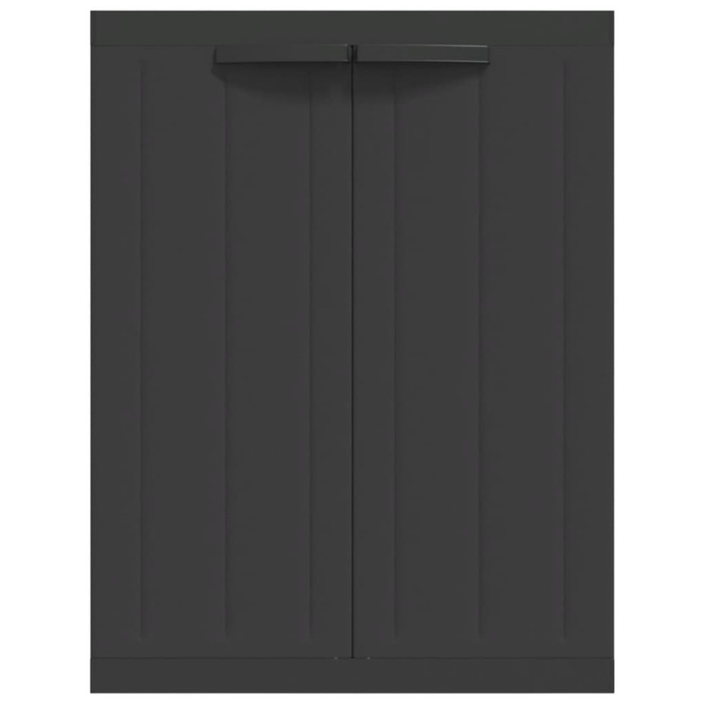 Köp Förvaringsskåp för trädgården svart 65x37x85 cm PP onlin...