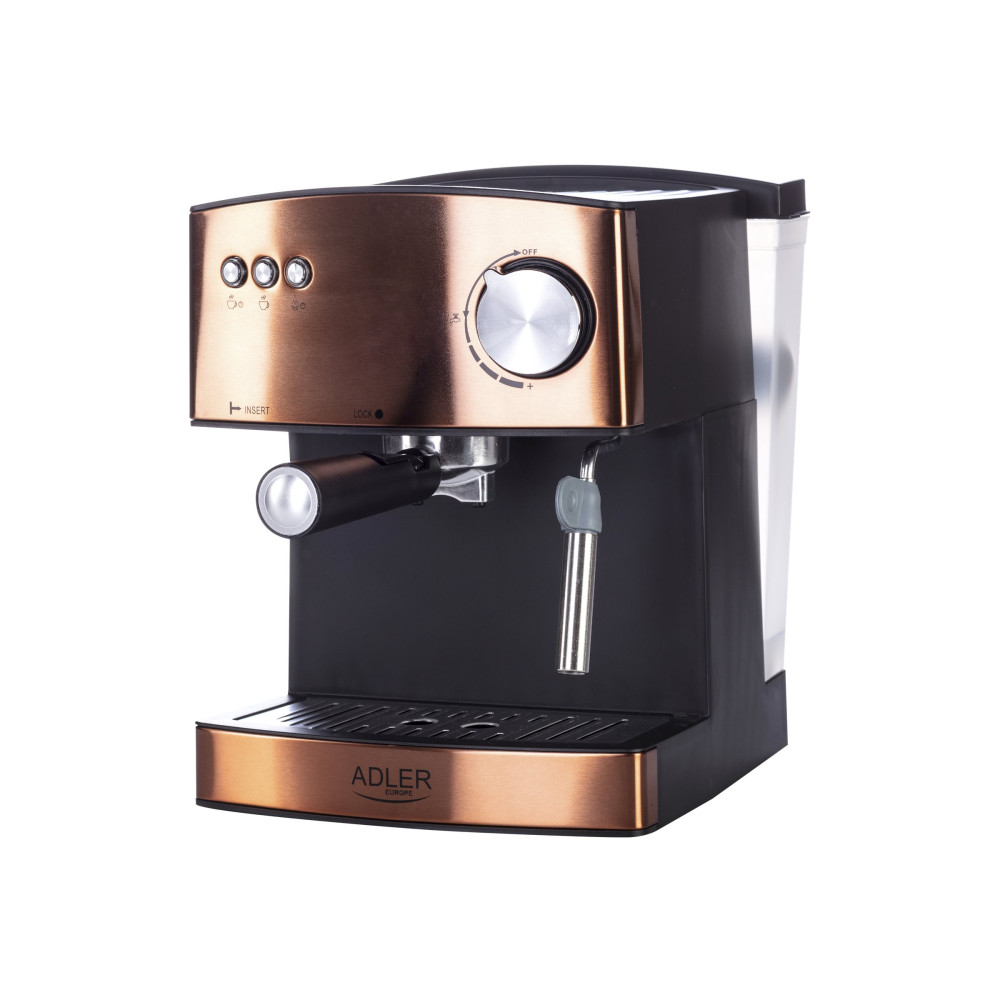 Köp Adler AD 4404 - kaffemaskin med mjölkskummare - 15 bar o...