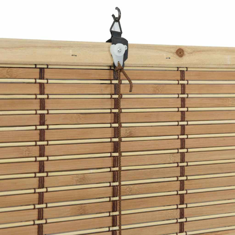 Rullgardin med gardiner Natur 110 x 160 cm Bambu – Köp till...