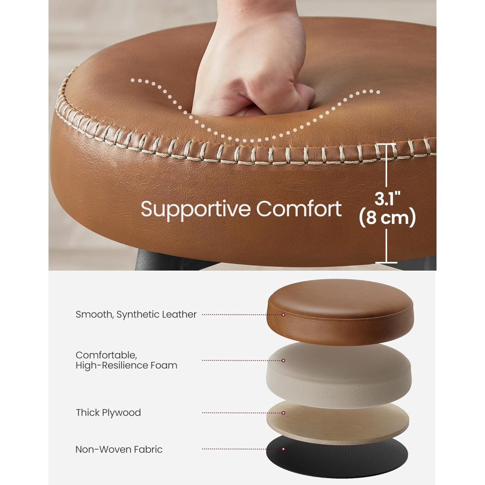 Köp Bar Stools Caramel Brown 50x50x63cm online | buyersclub....