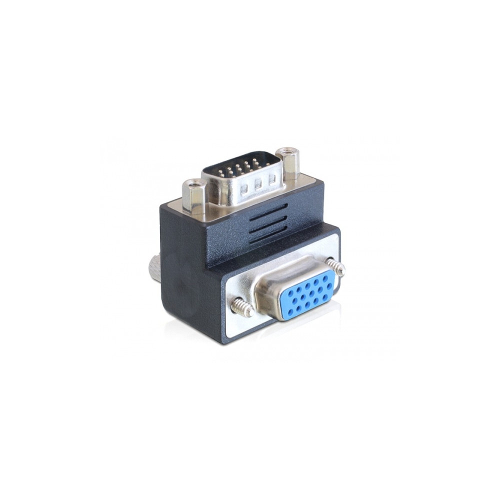 Delock Adapter VGA male / female 90° angled - VGA-adapter