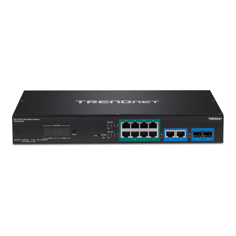 TRENDnet TPE 3012LS - switch - 12 portar - smart - rackmonte...