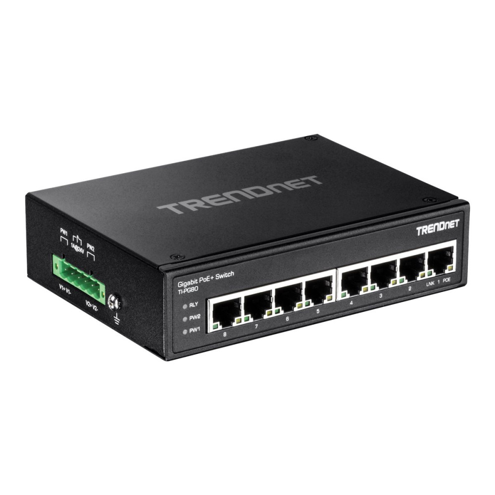 TRENDnet TI-PG80 - switch - 8 portar - ohanterad - TAA-kompa...