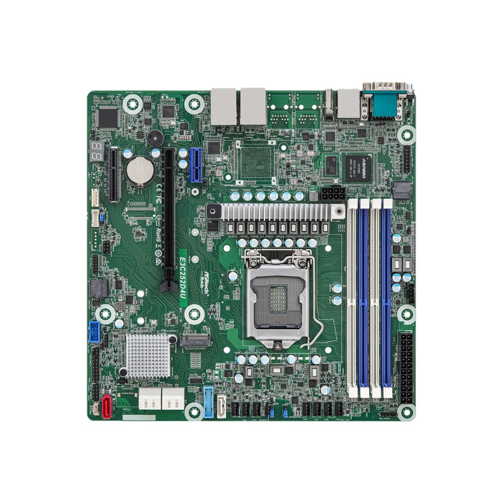 ASRock Rack E3C252D4U - moderkort - micro ATX - LGA1200-utta...