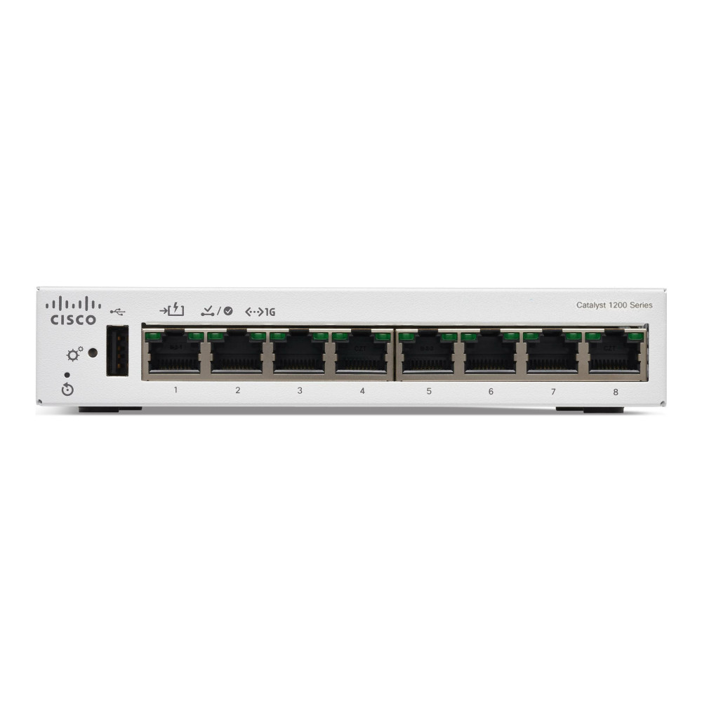 Cisco Catalyst 1200-8T-D - switch - Gigabit Ethernet - 8 por...