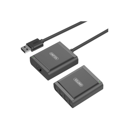 Unitek USB2.0 Extender Over RJ45 + 4-Port Hub - USB-förlängn...